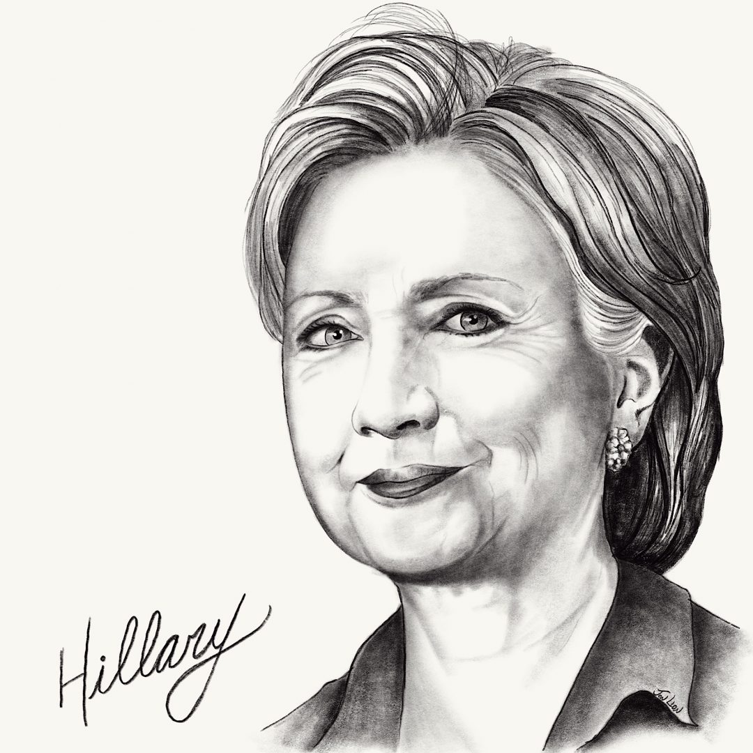 Hillary Clinton drawing | Jon Lion Fine Art